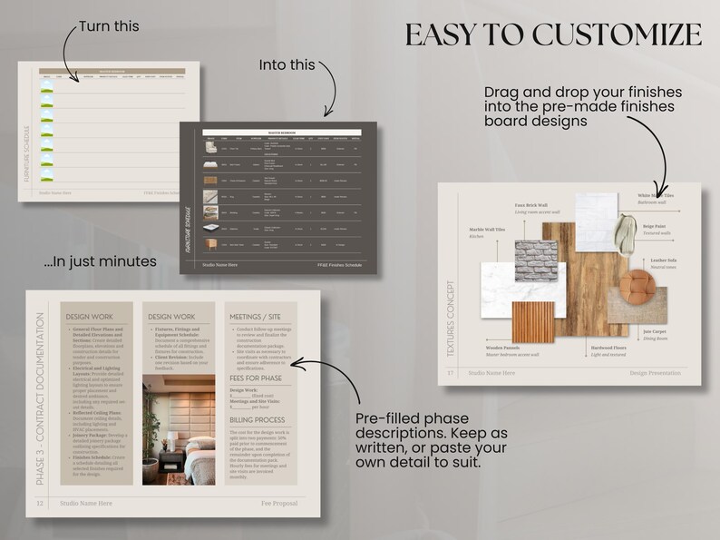Interior Design Foundational Design Trio Fee Proposal, FFE Finishes ...