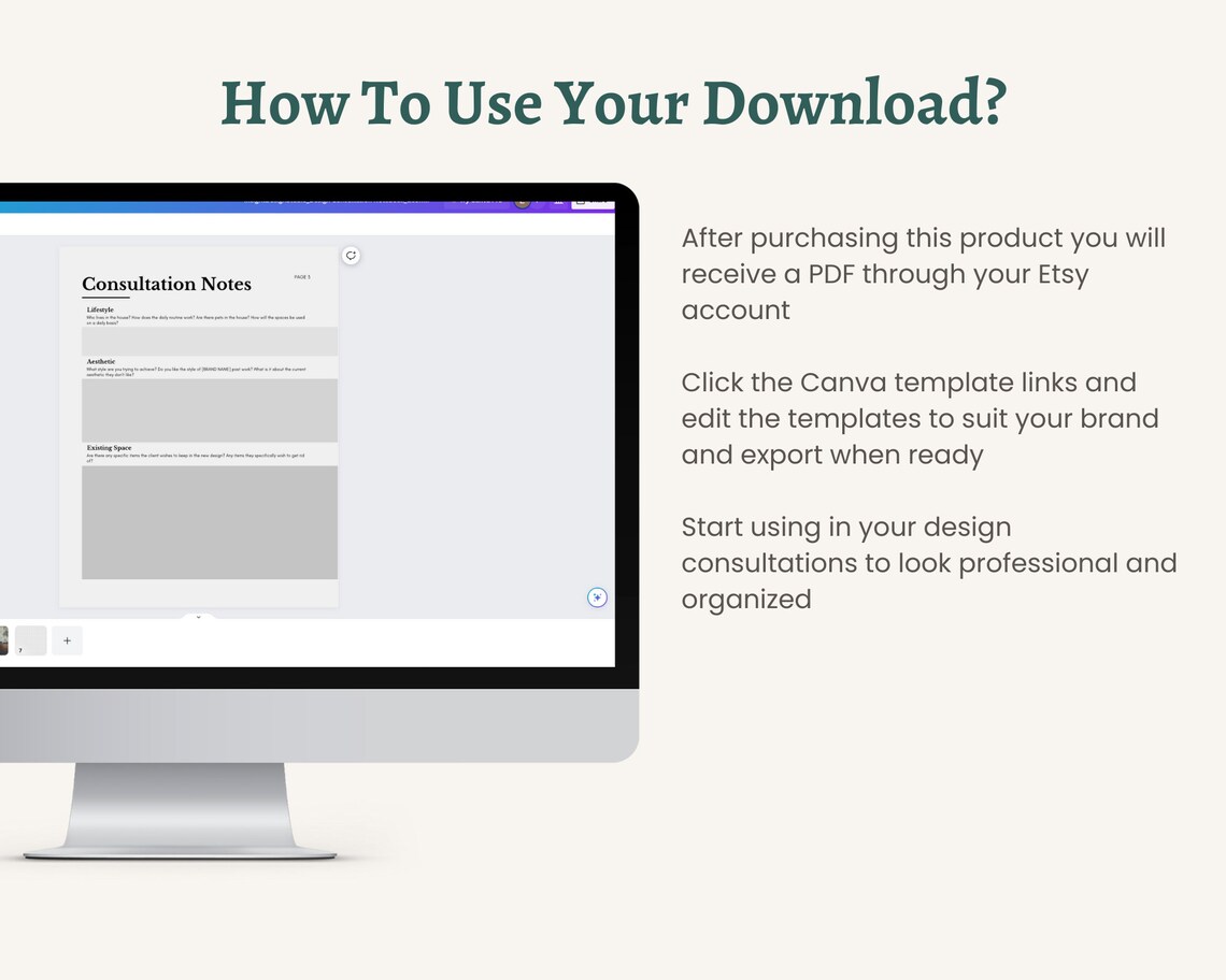Interior Design Consultation Notebook Onboarding and Design Interior ...