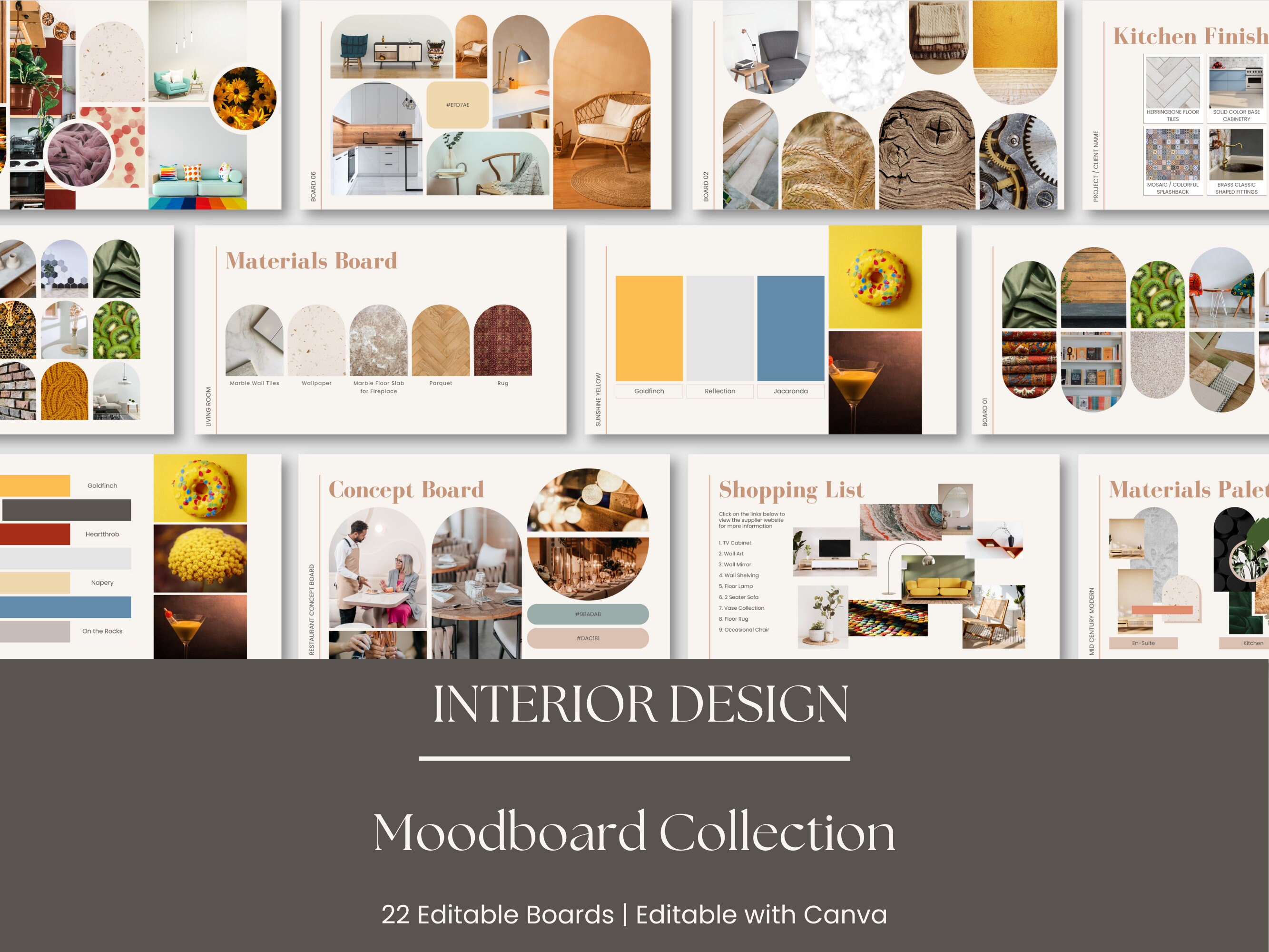 Interior Design Moodboard Creation Kit / Client Presentation Concept ...