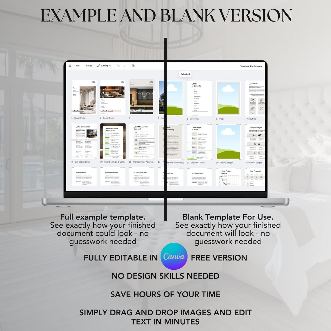 Construction Fee Proposal Template for Canva, Google Slides, Powerpoint ...