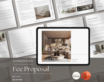 Interior Design Fee Proposal Template the Alden Canva Powerpoint ...