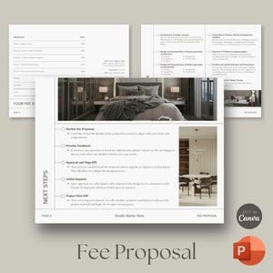 Interior Design Fee Proposal Template the Alden Canva Powerpoint ...