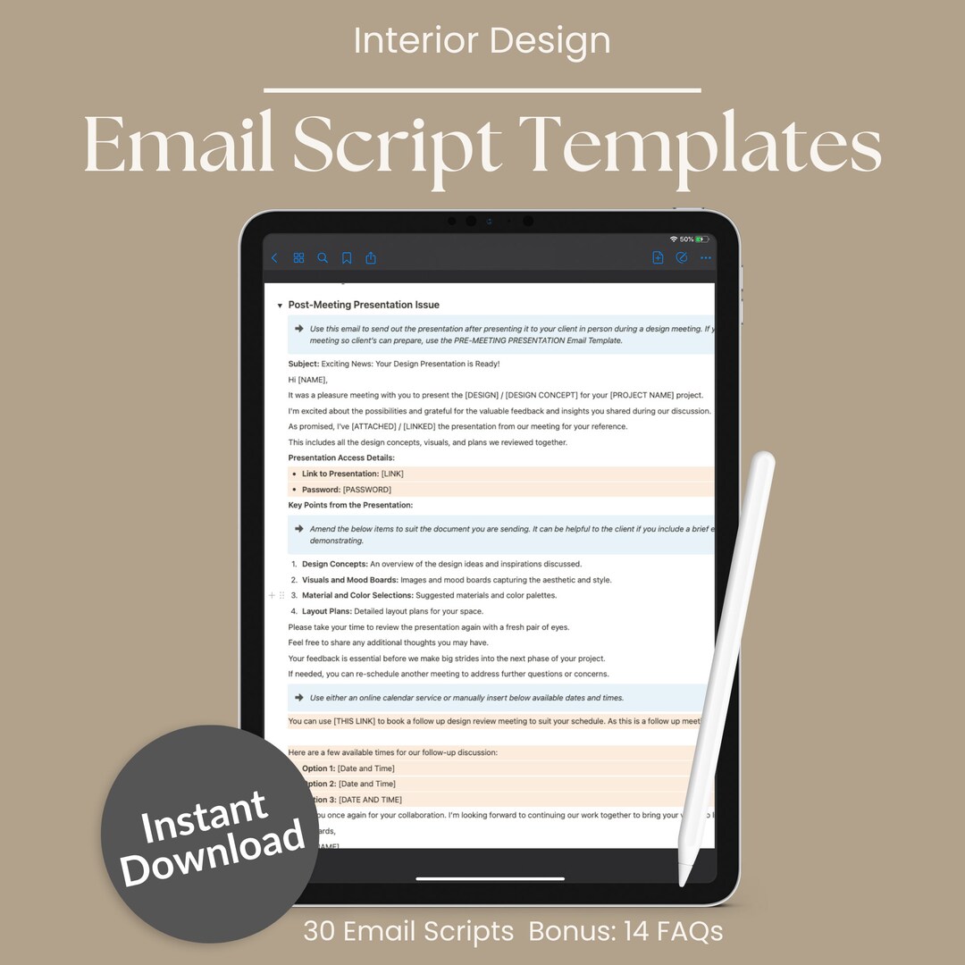 Ultimate Email Templates Bundle for Interior Designers | 30 Pre-written ...