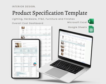 Interior Design Google Sheets FF+E Finishes Product Specification ...