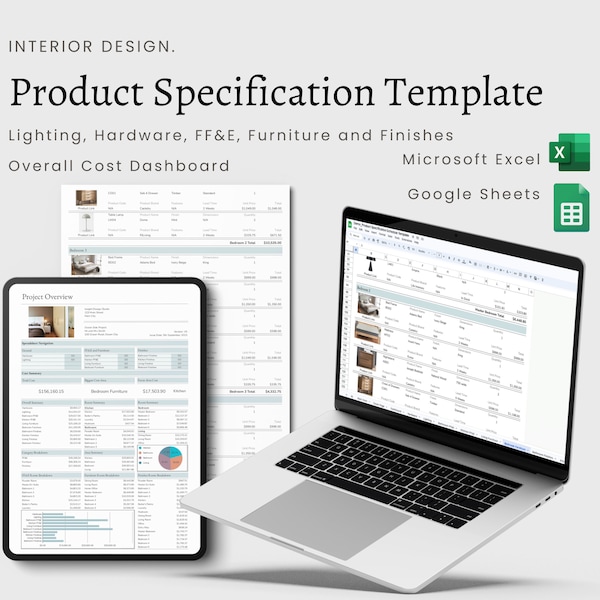 Interior Design Excel Google - Etsy