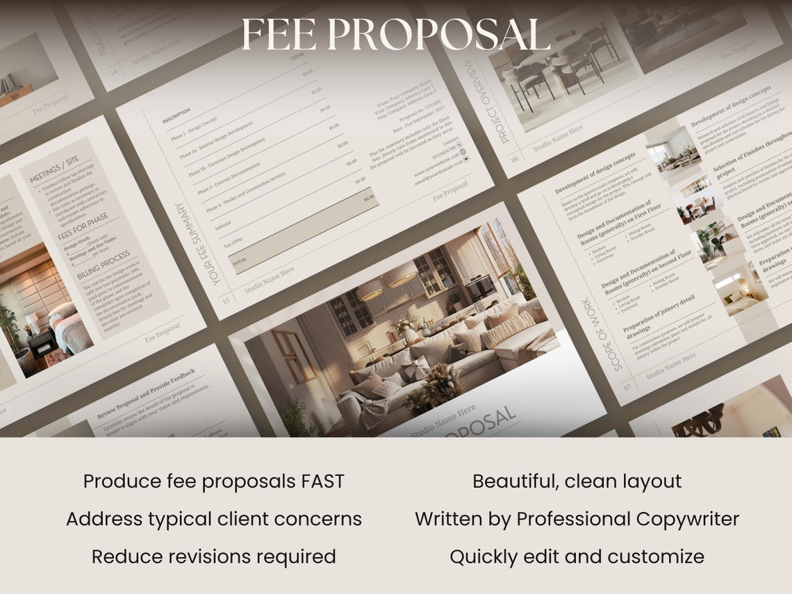 Interior Design Foundational Design Trio Fee Proposal, FFE Finishes ...