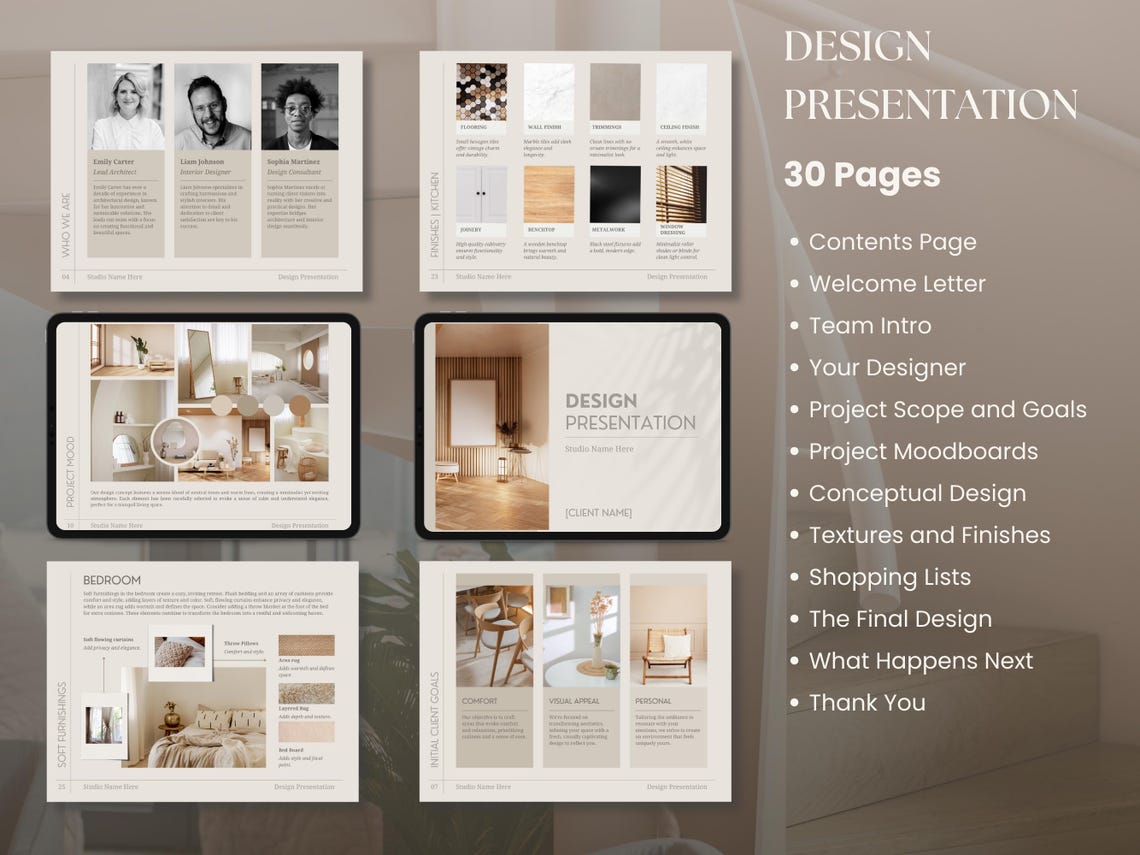 Interior Design Foundational Design Trio Fee Proposal, FFE Finishes ...