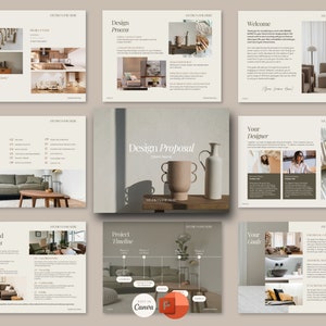 Interior Design Template - Project Proposal Canva - Professional Design Brief - Portfolio ...