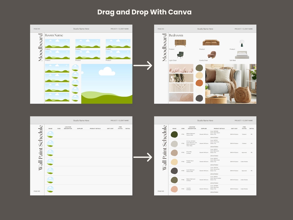 Interior Design Template FFE Finishes, Furniture, Hardware & Fixtures ...