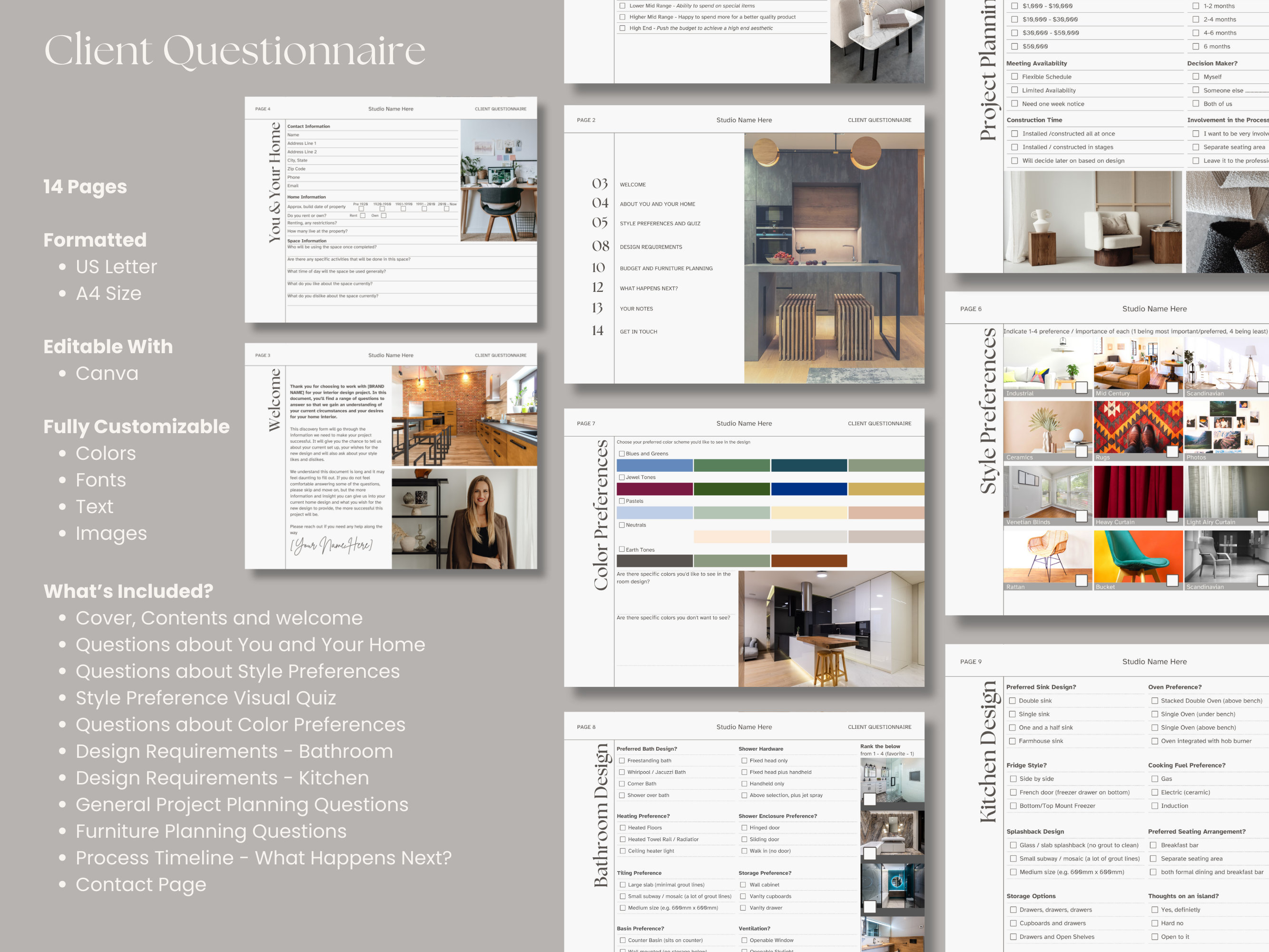 Interior Design Template Bundle - Kick Starter - Packages and Pricing ...
