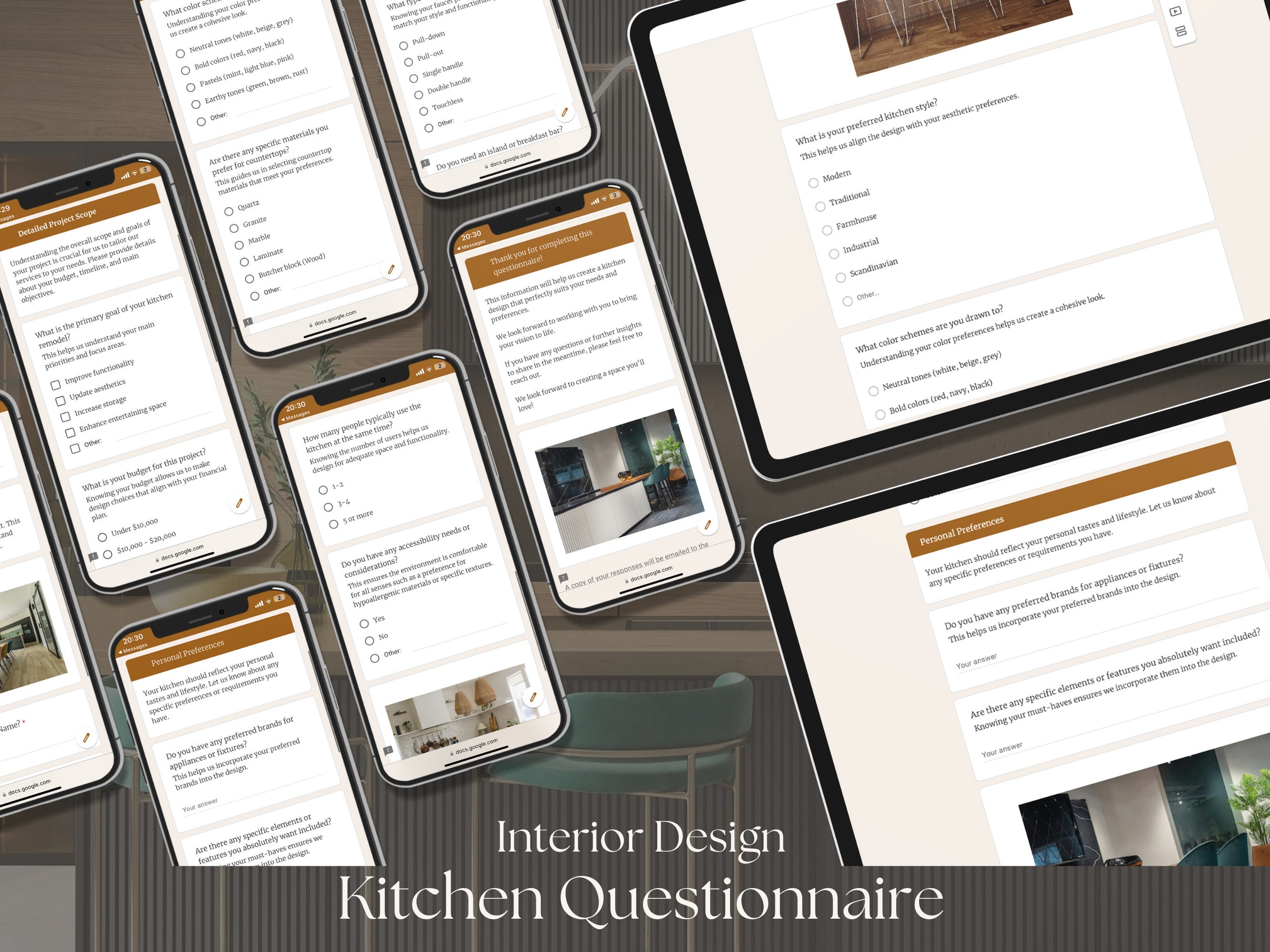 Interior Design Kitchen Questionnaire Google Forms Sheets Interior ...