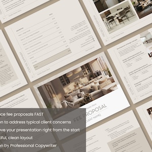 Interior Design Fee Proposal Template - Canva Powerpoint Adobe Indesign ...