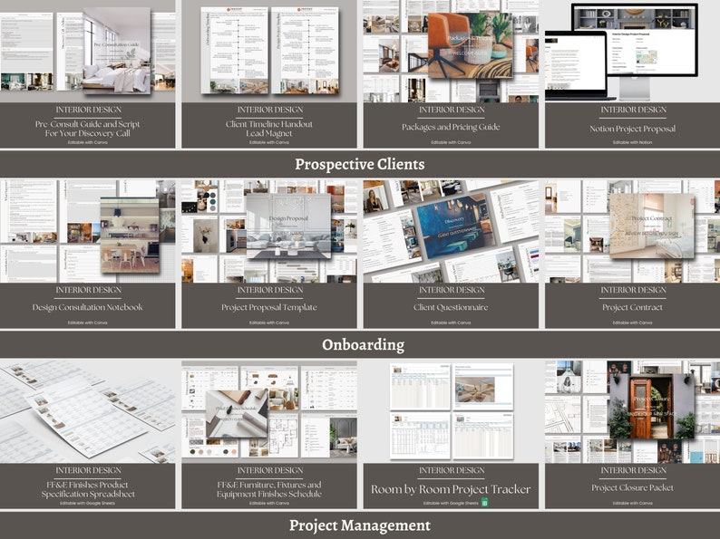 120+ Pages - Interior Design - Full Business Starter Pack - Bundle - 12 ...