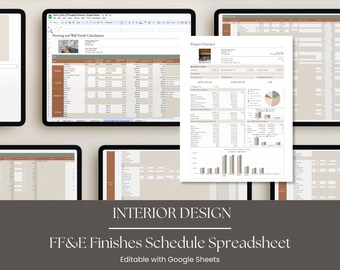 Interior Design Automatic Product Specification Schedule With Budget ...