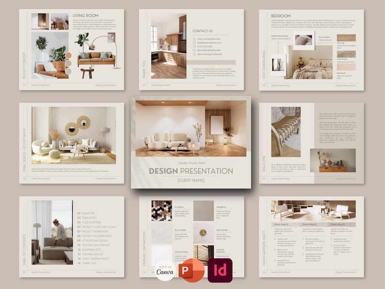 FFE Finishes Schedule and Design Presentation Template Bundle for ...