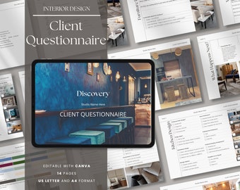 Interior Design Client Questionnaire - Canva Discovery Form ...