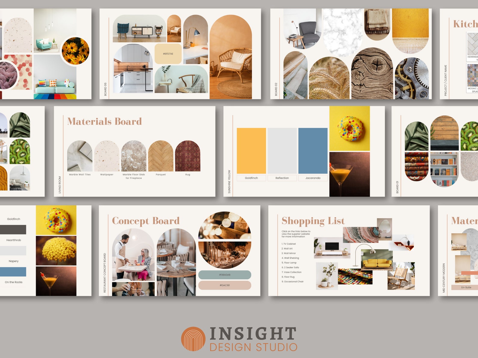 Interior Design Moodboard Creation Kit / Client Presentation Concept ...