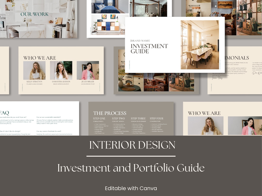 Interior Design Services Investment Portfolio Template | Canva ...