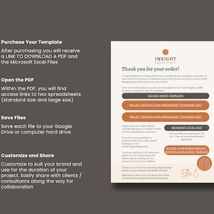 Interior Design Google Sheets Excel Product Specification Template ...