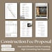 Construction Fee Proposal Template for Canva. Used by Builders ...