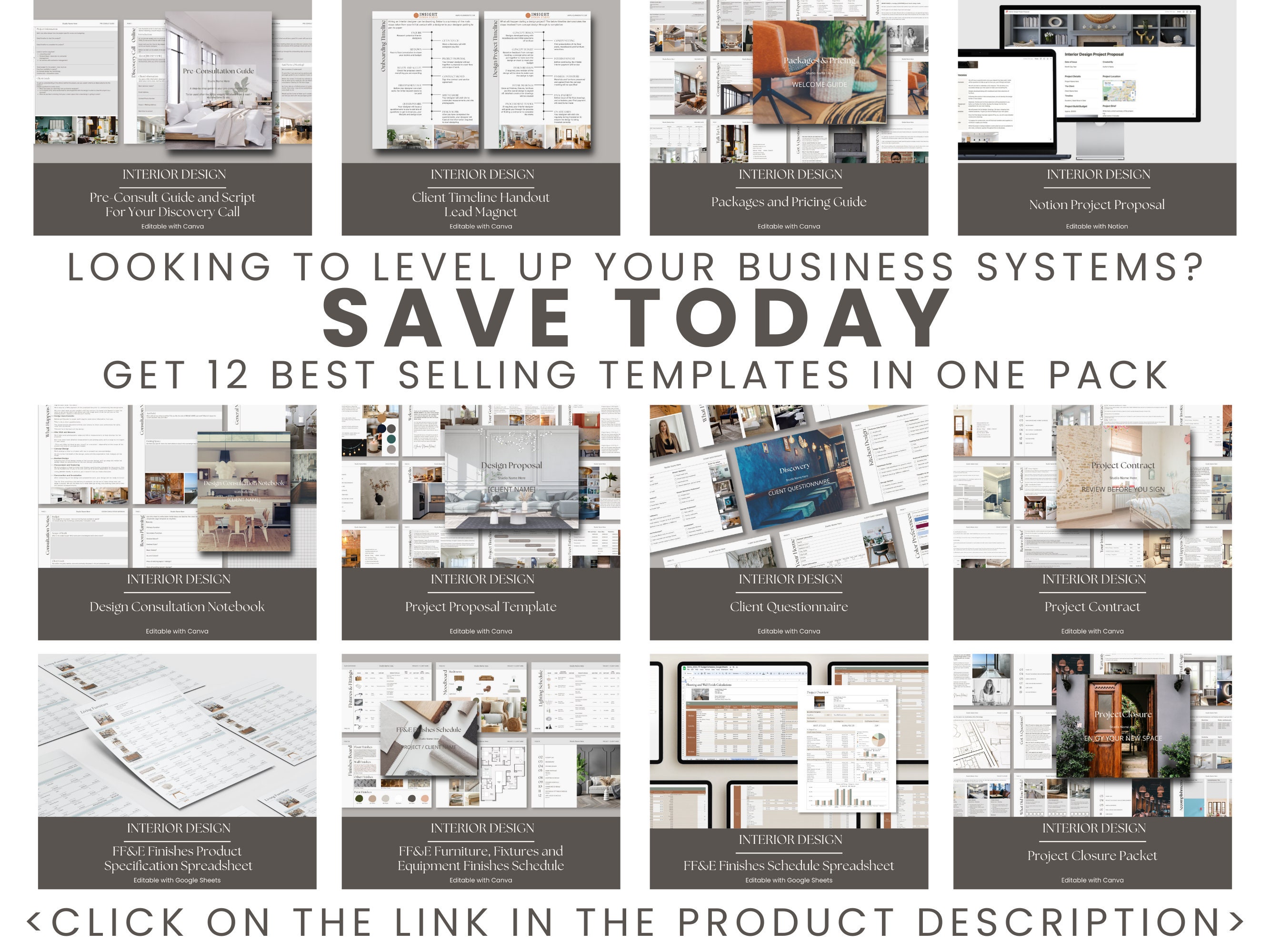 Interior Design Project Closure Packet Template | Client Goodbye | E ...