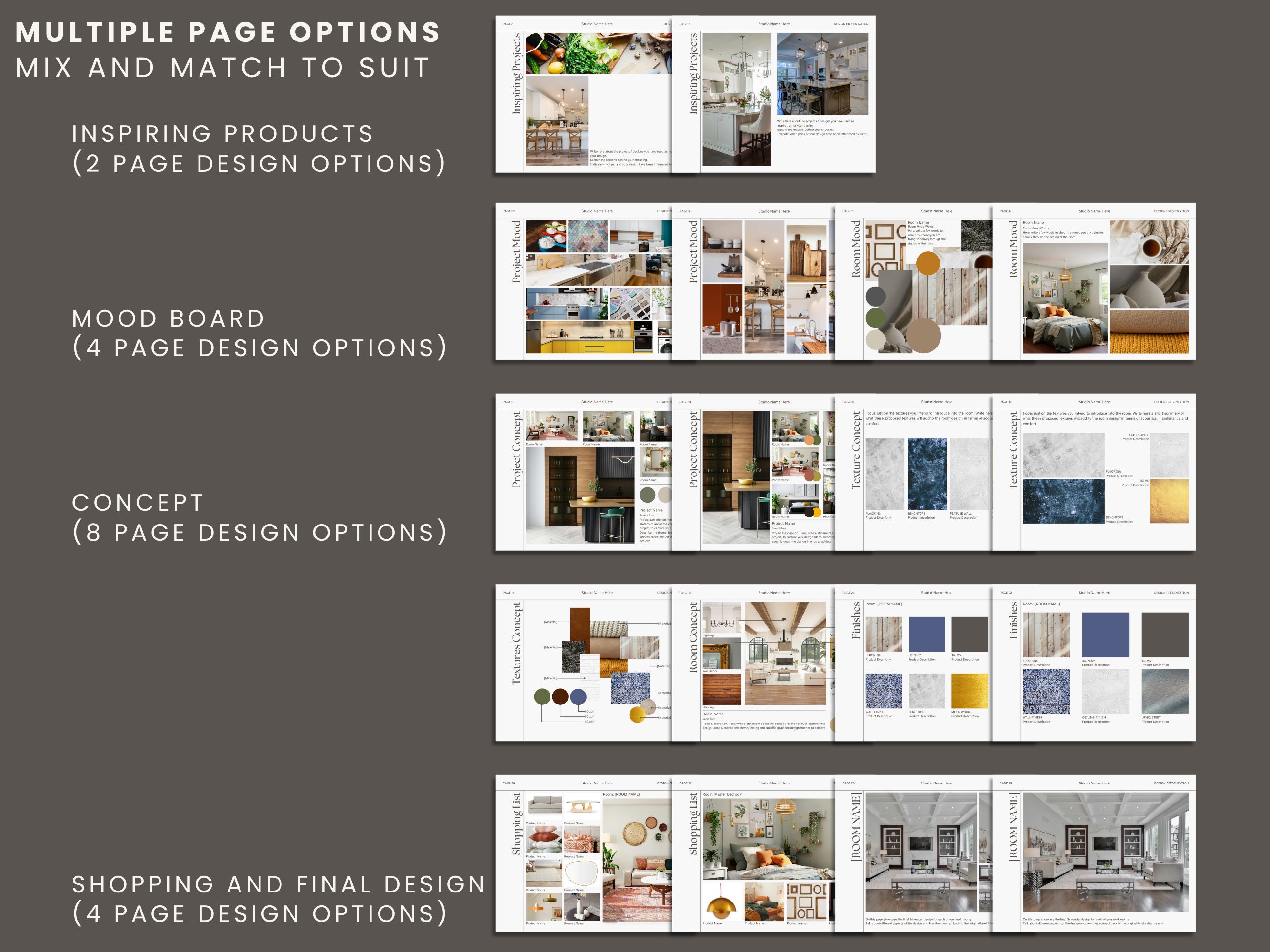 Interior Design Concept Design Presentation Template With Moodboards ...