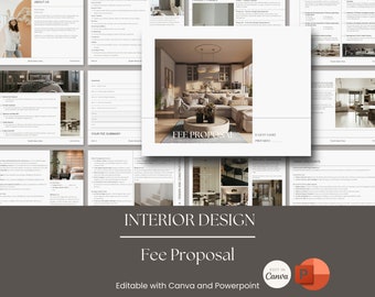 Interior Design Fee Proposal Template the Alden Canva Powerpoint ...