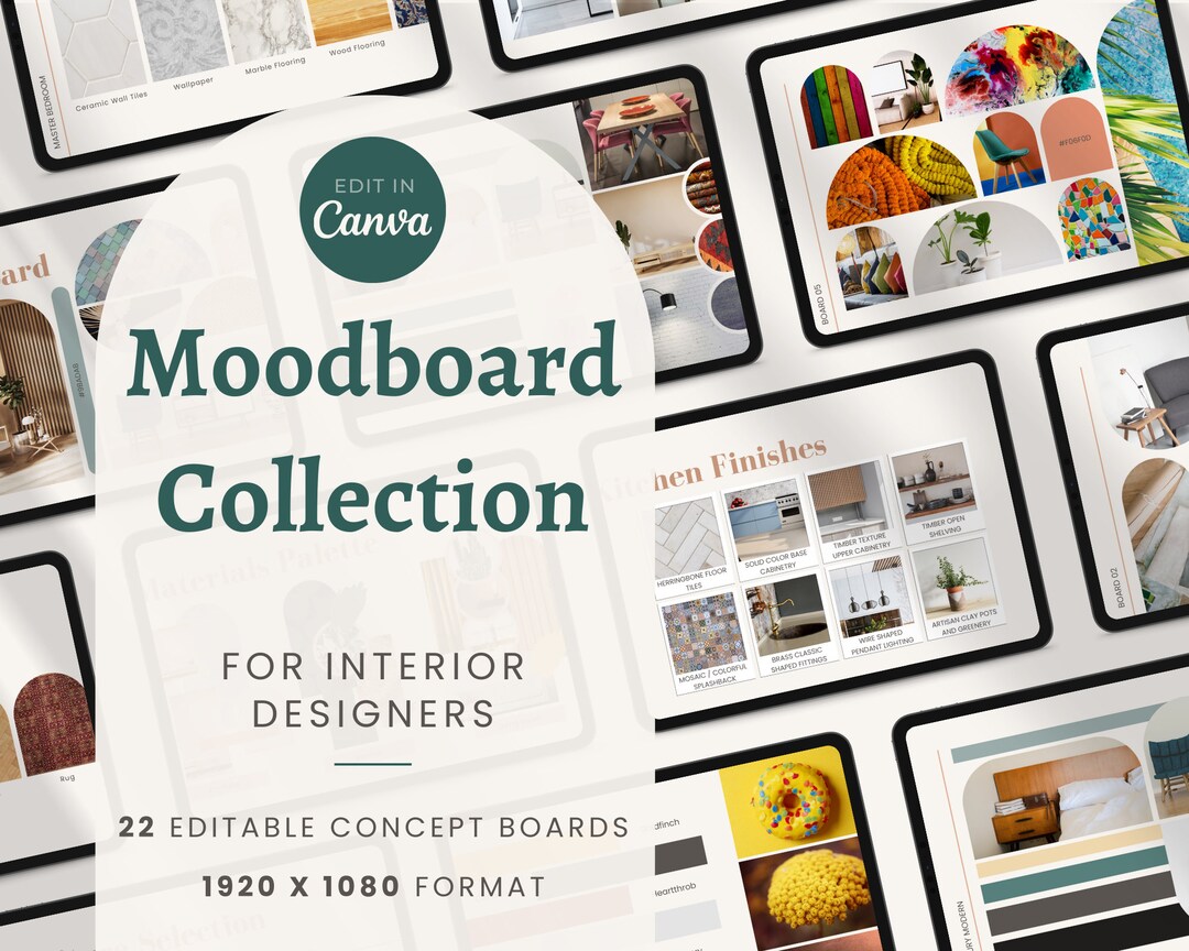 Interior Design Moodboard Creation Kit / Client Presentation Concept ...