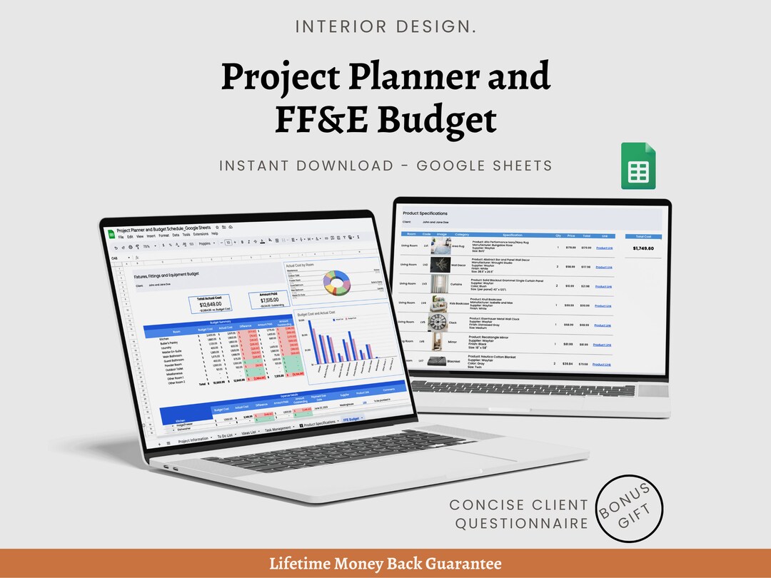 Interior Design Project Planner With FF&E Budget Tracker | Google ...