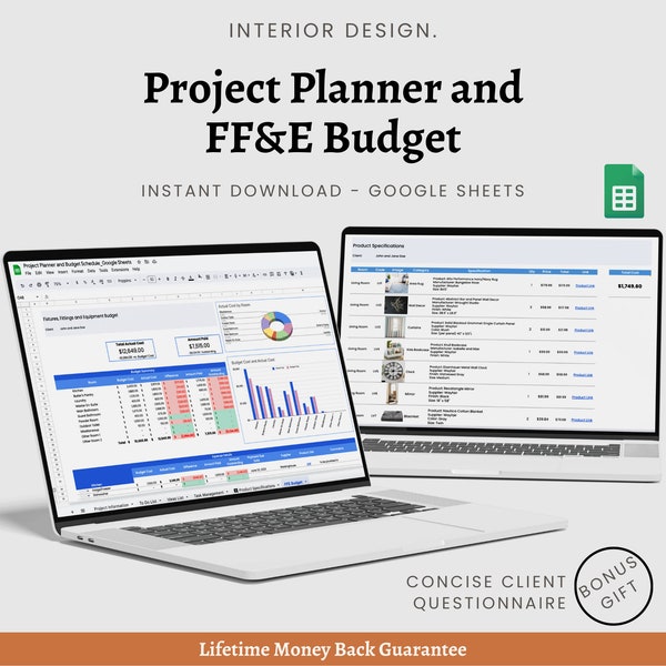 Interior Design Project Planner - Etsy