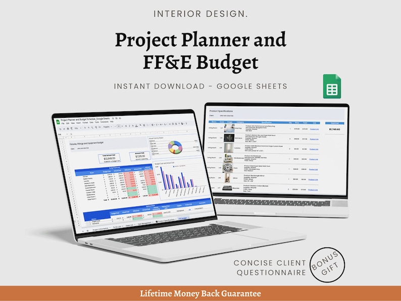 Interior Design Project Planner With FF&E Budget Tracker | Google ...