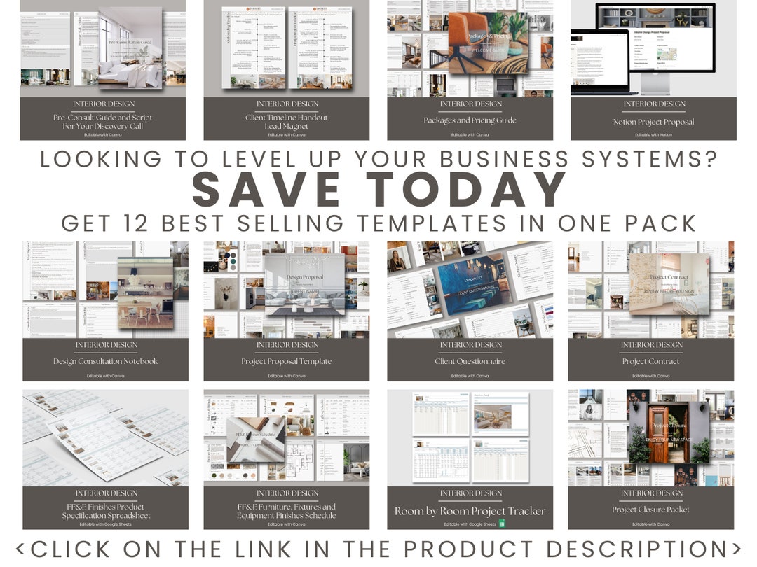 120+ Pages - Interior Design - Full Business Starter Pack - Bundle - 12 ...