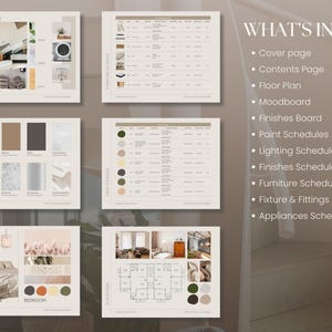 FFE Finishes Schedule for Interior Designers, Moodboard, Specification ...