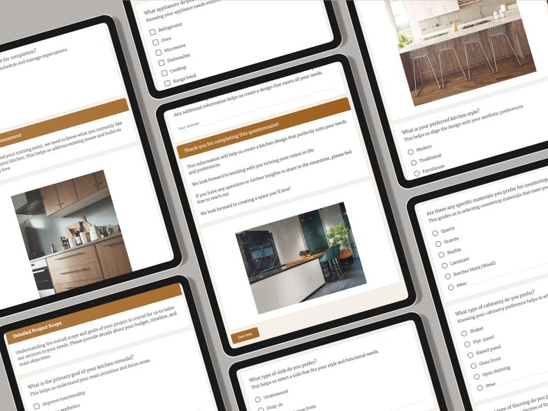 Interior Design Kitchen Questionnaire Google Forms Sheets Interior ...