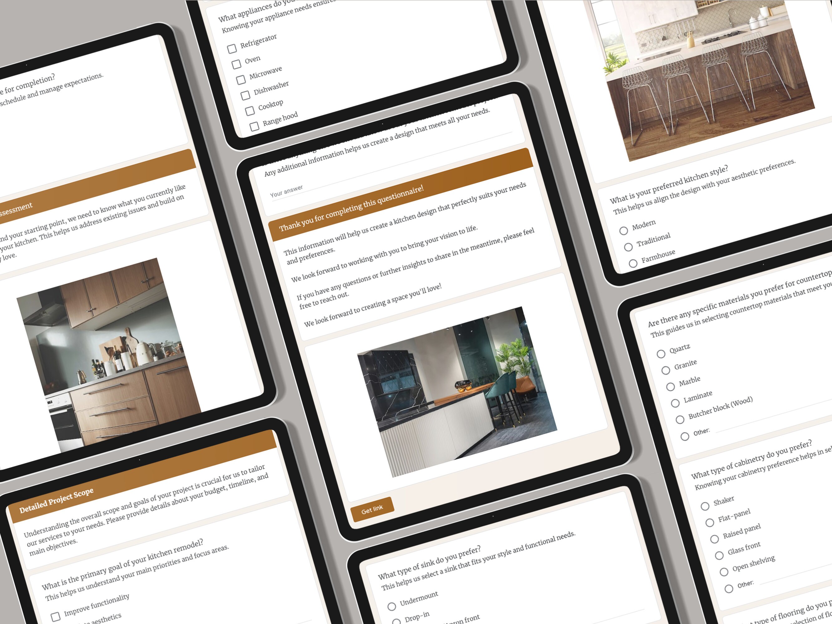 Interior Design Kitchen Questionnaire Google Forms Sheets Interior ...
