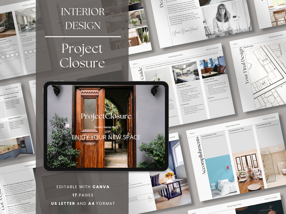 Interior Design Project Closure Packet Template | Client Goodbye | E ...