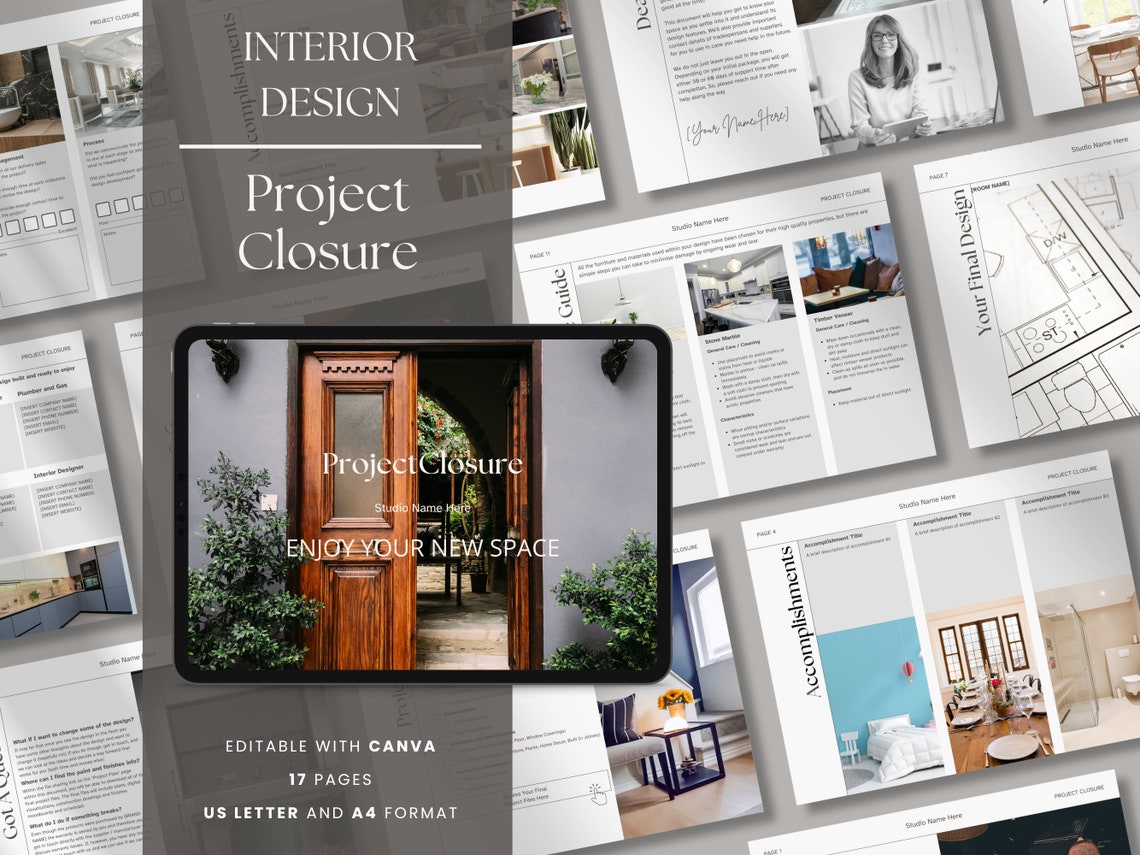 Interior Design Project Closure Packet Template | Client Goodbye | E ...