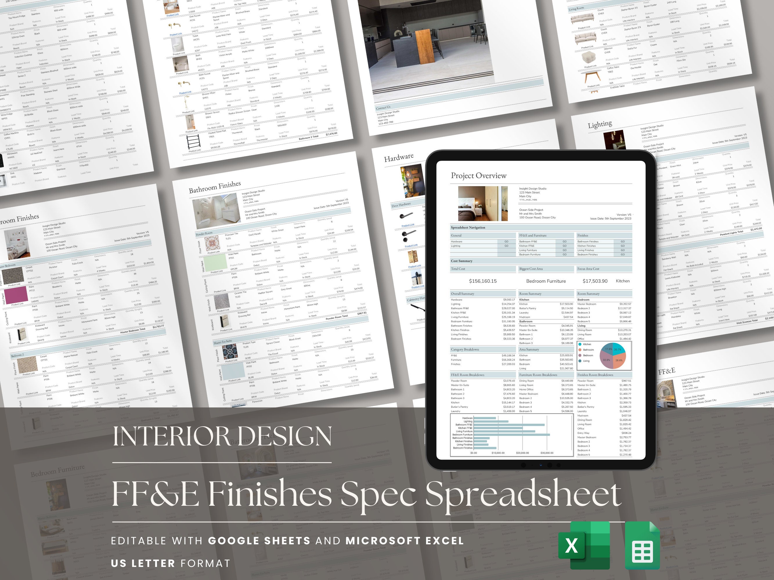 Interior Design FFE Finishes Schedule Product Specification, Furniture ...