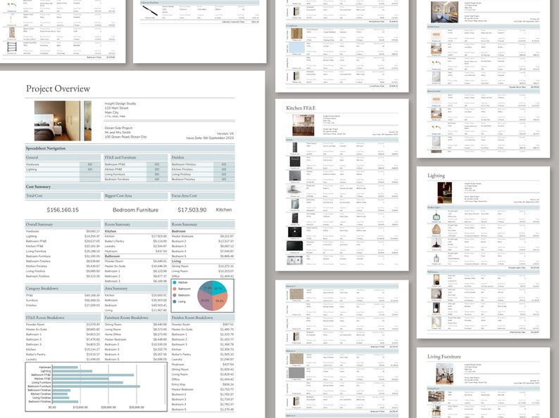 Interior Design FFE Finishes Schedule Product Specification, Furniture ...