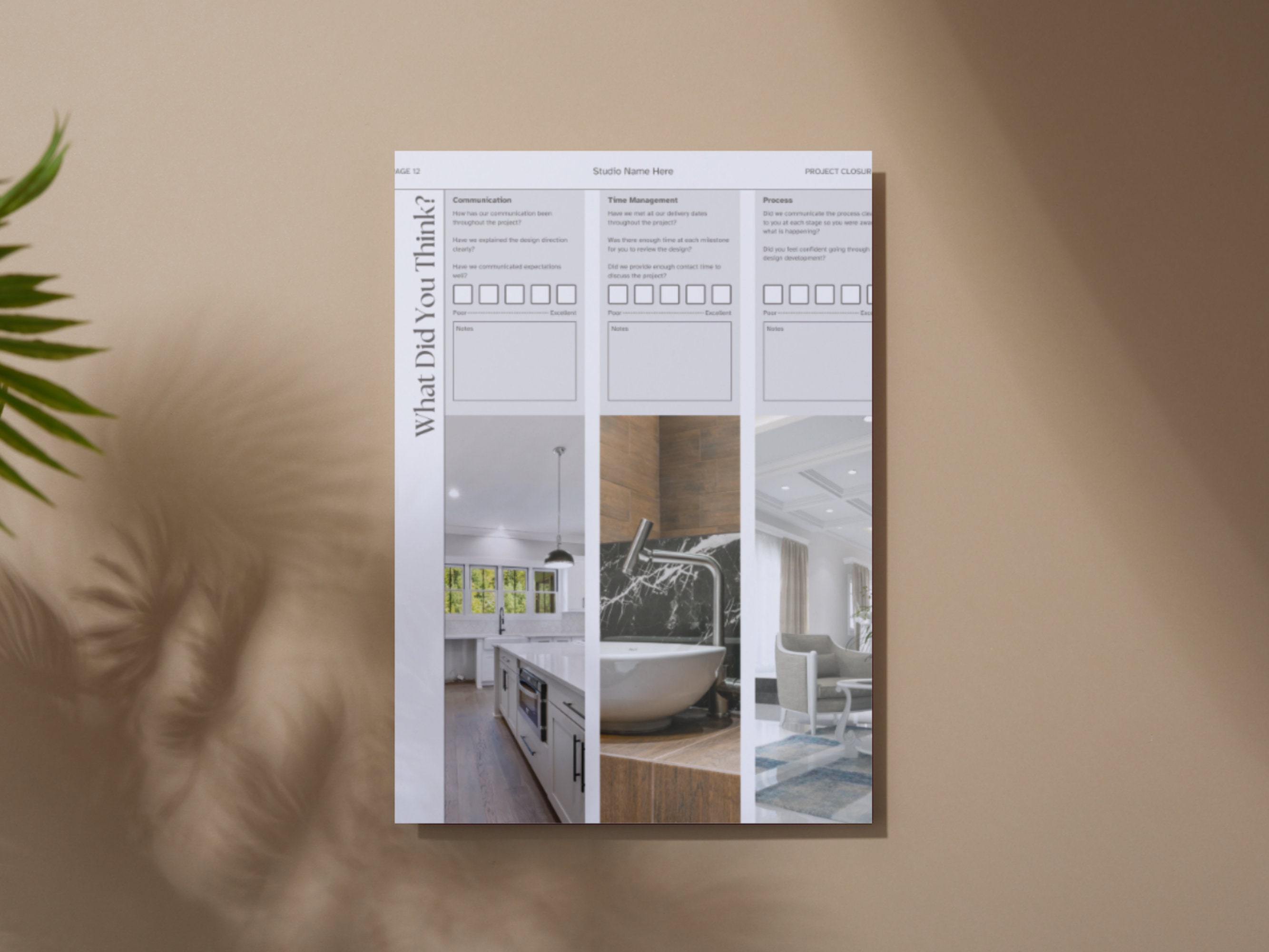 Interior Design Project Closure Packet Template - Portrait | Client ...