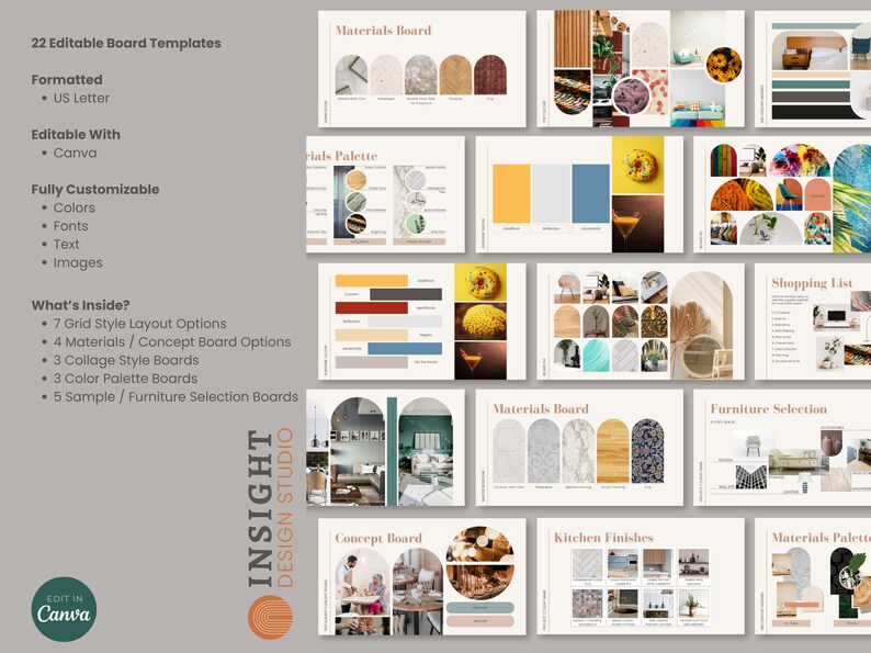 Interior Design Moodboard Creation Kit / Client Presentation Concept ...