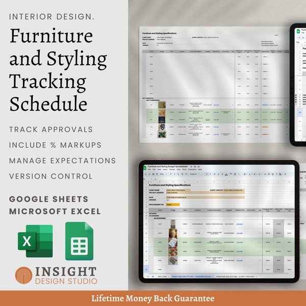 Interior Design Project Management Template - Etsy