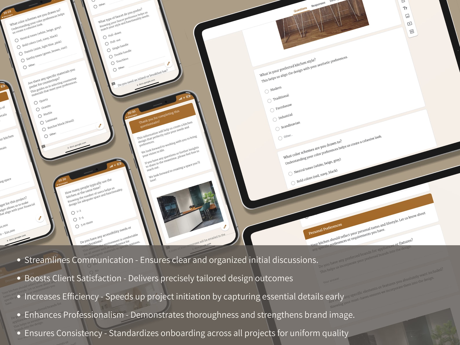 Interior Design Kitchen Questionnaire Google Forms Sheets Interior ...