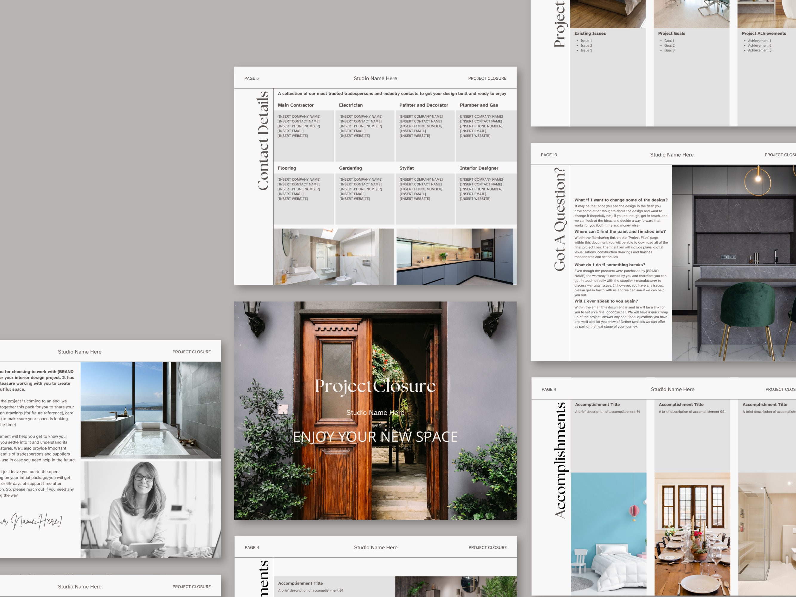 Interior Design Project Closure Packet Template | Client Goodbye | E ...