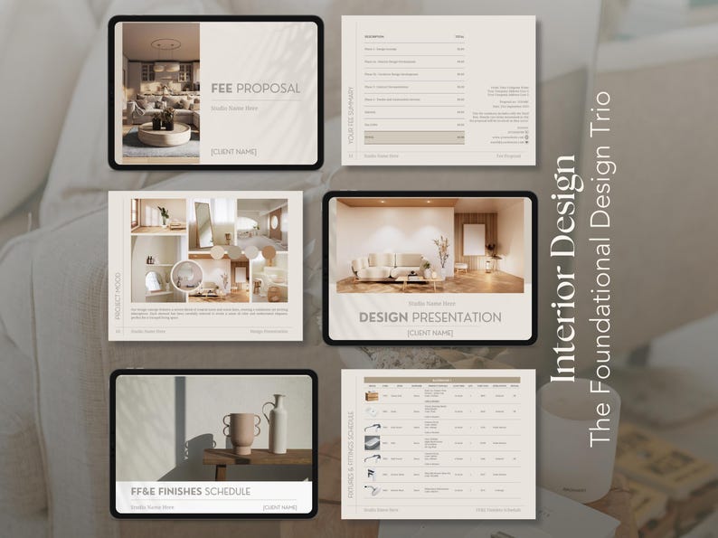 Interior Design Foundational Design Trio Fee Proposal, FFE Finishes ...