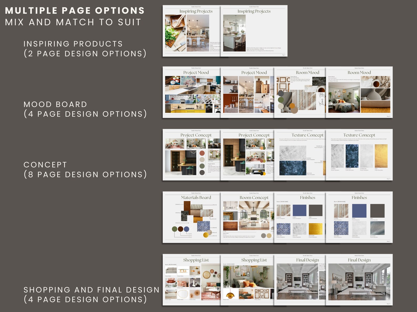 Interior Design Concept Design Presentation Template With Moodboards ...