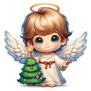 10 Cute Scandi Angel Clipart Bundle 2 - High Quality Jpgs - Digital ...