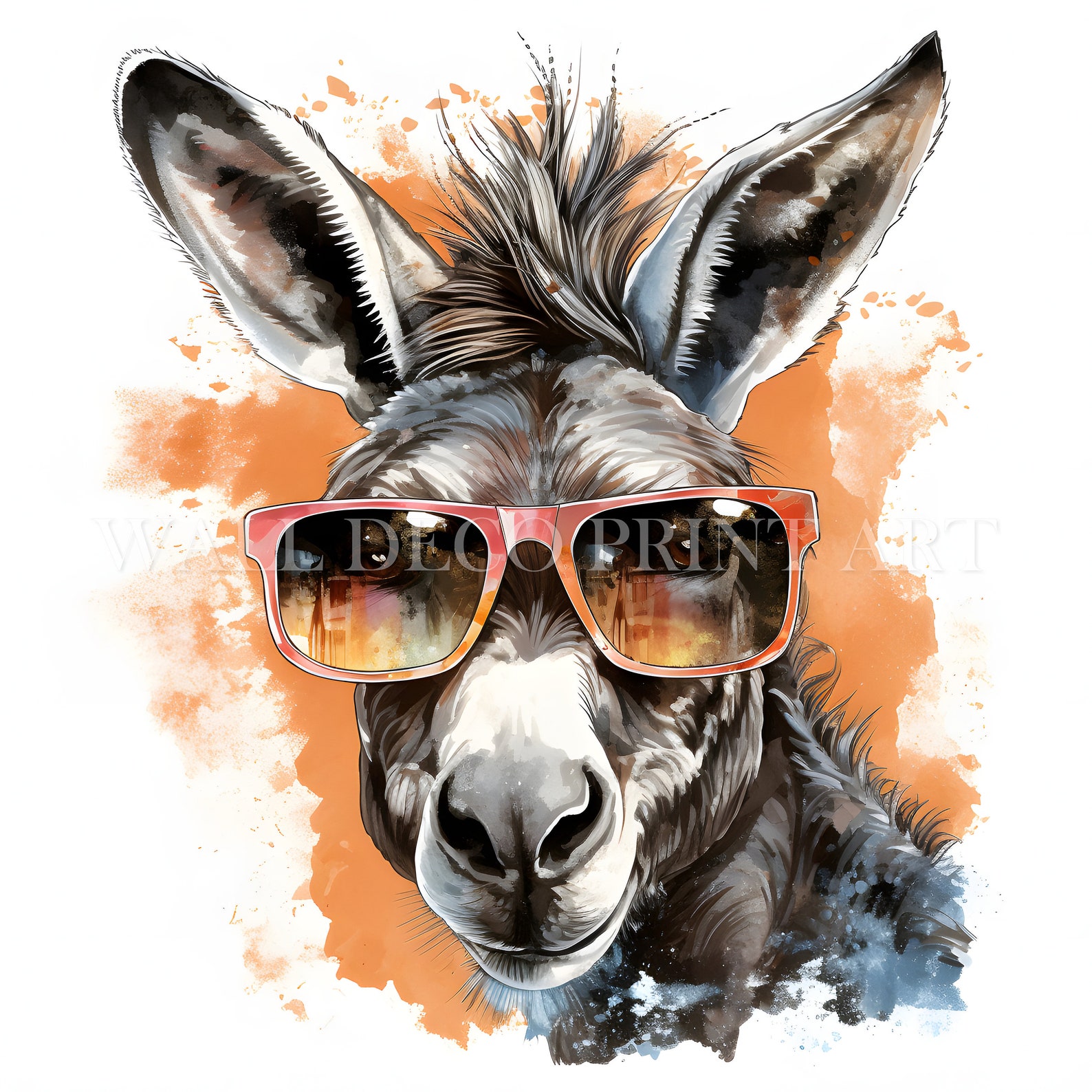 Cool Donkey Clipart Bundle 10 High Quality Jpgs Digital Downloads ...