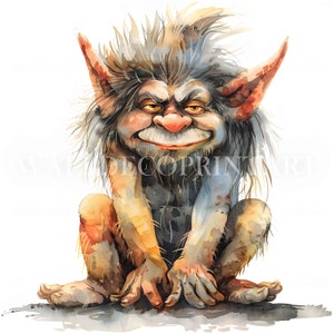 12 Cute and Grumpy Trolls Clipart Bundle - High Quality Images ...