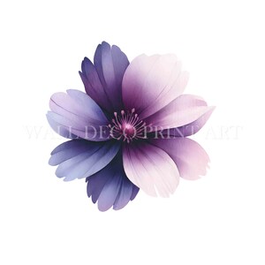 Purple Simple Flowers Clipart Bundle - 10 High Quality Jpgs - Digital ...